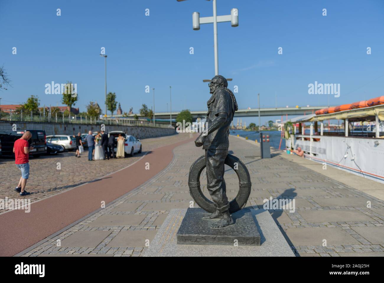 The Lone Sailor statue in Szczecin, Poland Stock Photo - Alamy