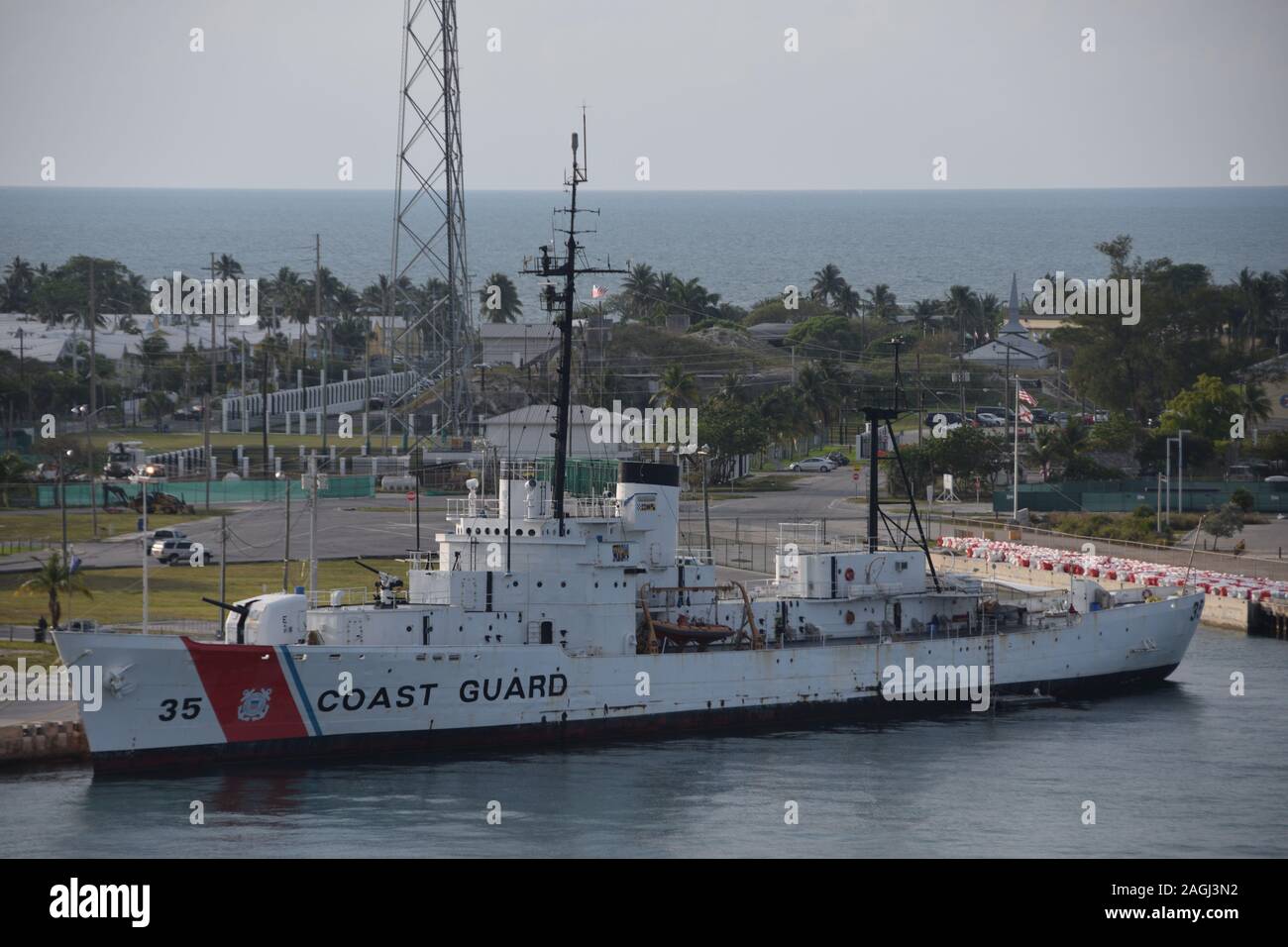 US Coast Guard ship number 35 Key West Stock Photo - Alamy