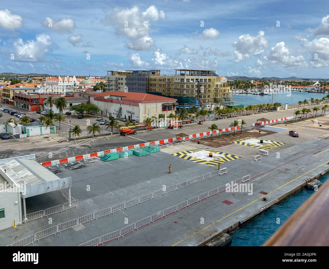 Aruba-11/2/19: The view from a cruise ship sailing into the port of ...