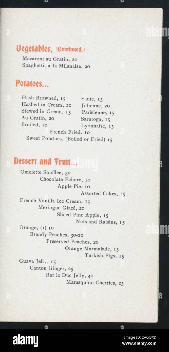 COMPLETE MENU FOR ANY MEAL; MENU [held by] CENTURY CLUB [at] CLEVELAND ...