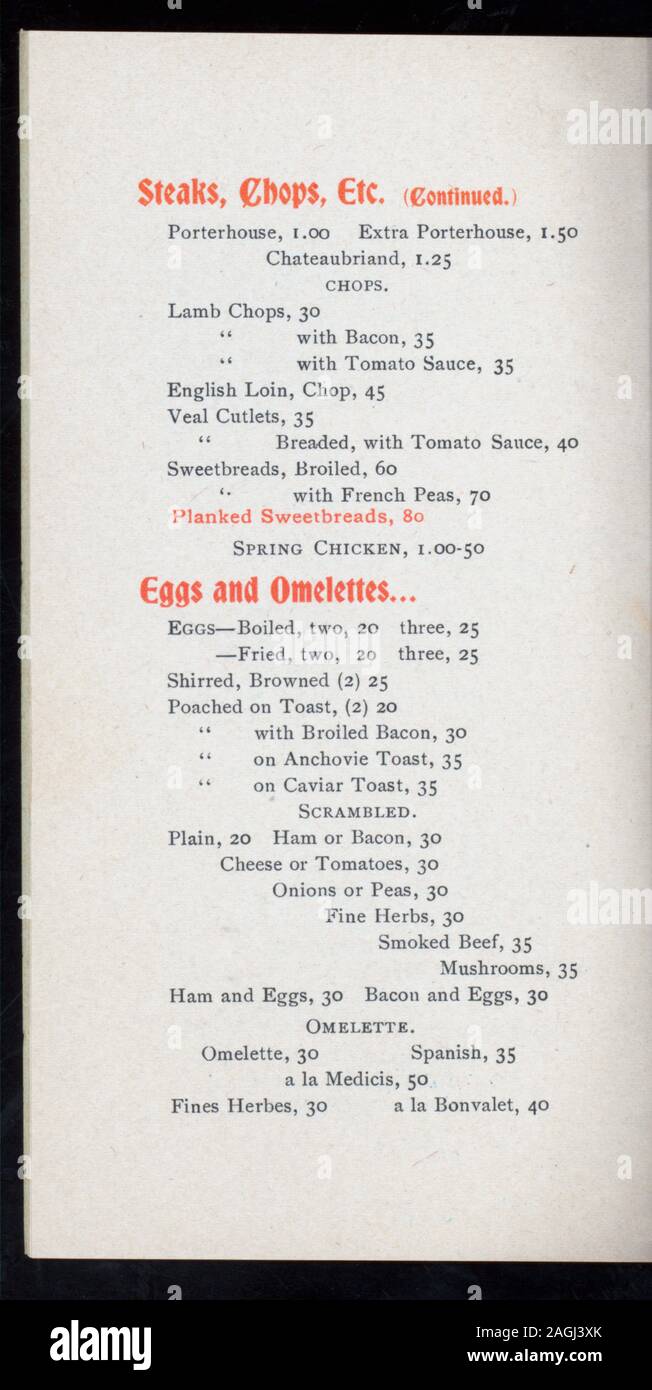 COMPLETE MENU FOR ANY MEAL; MENU [held by] CENTURY CLUB [at] CLEVELAND ...