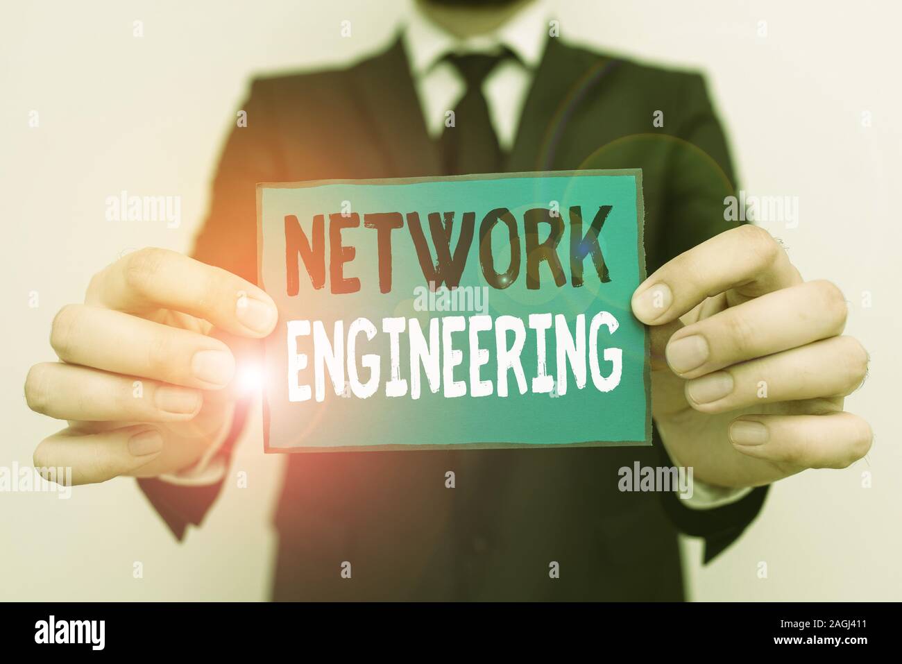 Writing note showing Network Engineering. Business concept for field ...