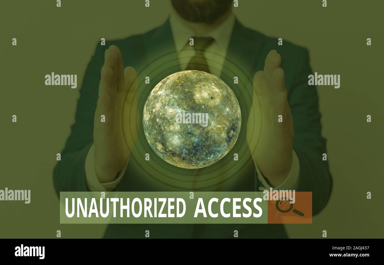 Text sign showing Unauthorized Access. Business photo showcasing use of ...