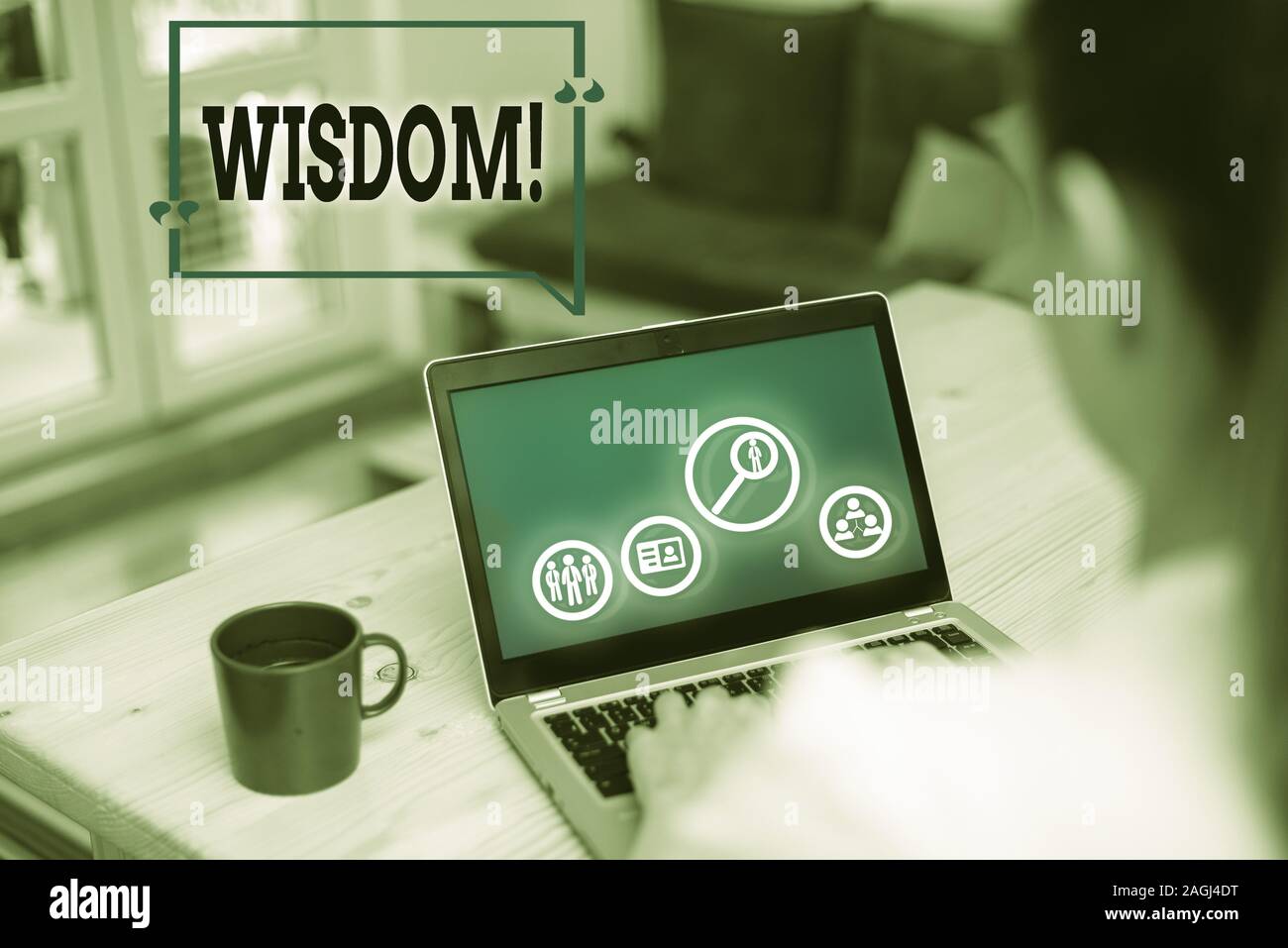 Text sign showing Wisdom. Business photo showcasing the ability to use ...