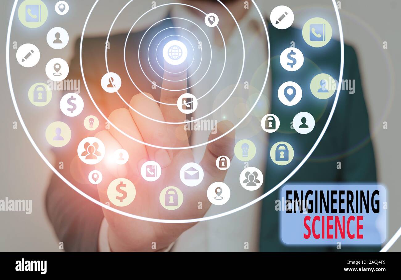 Conceptual hand writing showing Engineering Science. Concept meaning ...