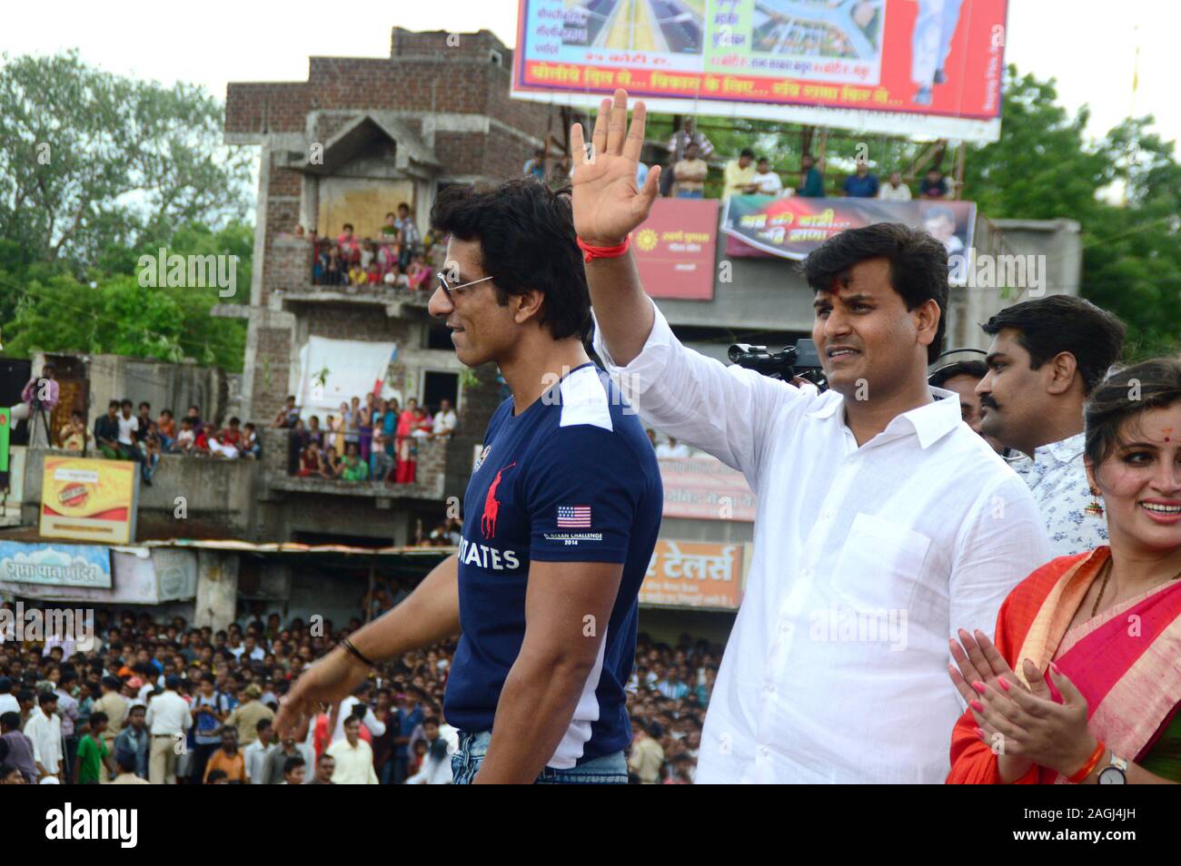 AMRAVATI, MAHARASHTRA, INDIA - AUGUST 24 : Bollywood Actor Sonu Sood ...