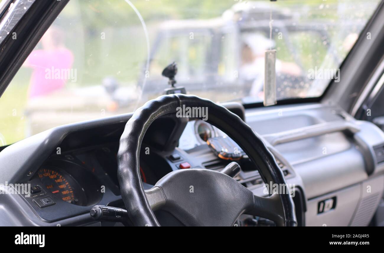 Interior of a modern SUV Stock Photo - Alamy