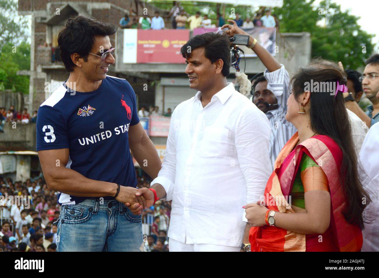 AMRAVATI, MAHARASHTRA, INDIA - AUGUST 24 : Bollywood Actor Sonu Sood ...