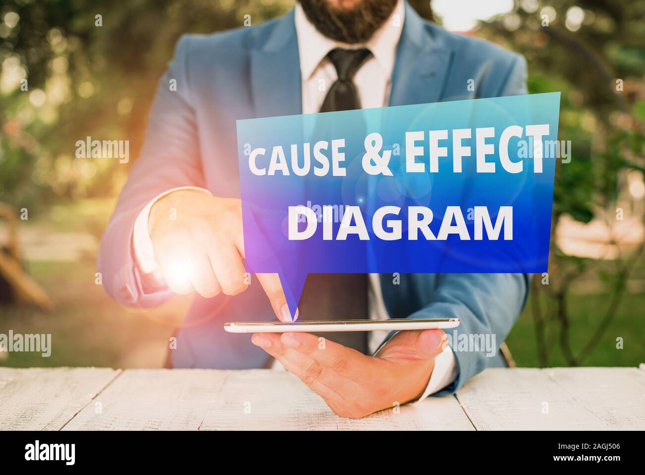 Text sign showing Cause and Effect Diagram. Business photo showcasing ...