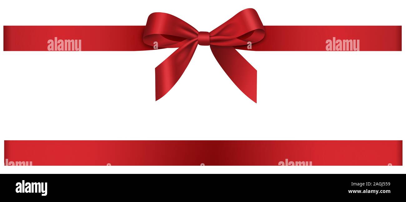 isolated red bow and ribbon Stock Photo - Alamy