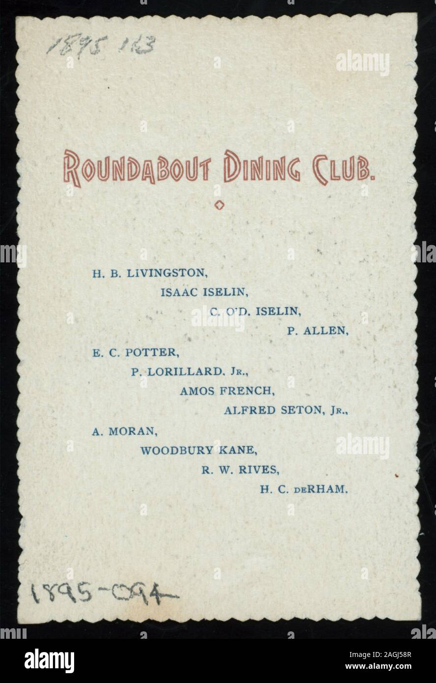 DIFFERENT MENU, SMALL SIZE FROM 1895-093. Citation/Reference: 1895-0094 ...