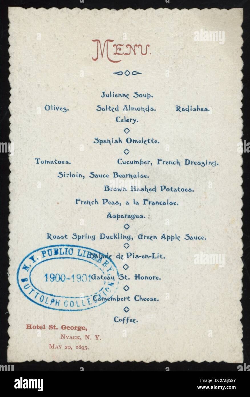 DIFFERENT MENU, SMALL SIZE FROM 1895-093. Citation/Reference: 1895-0094 ...
