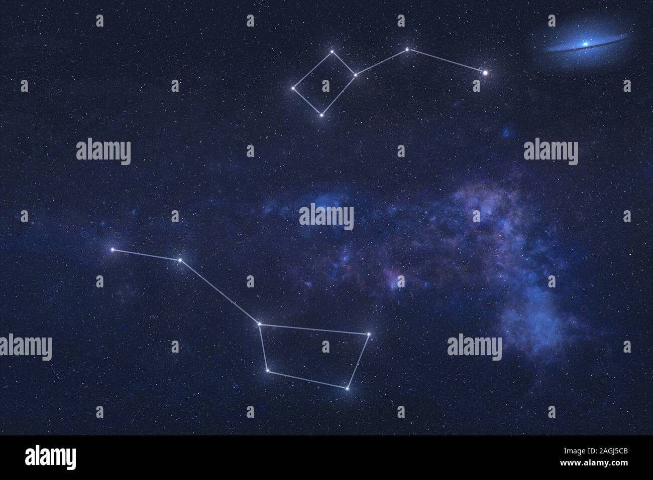 Ursa Major And Minor Constellation Ursa Major & Ursa Minor" Free