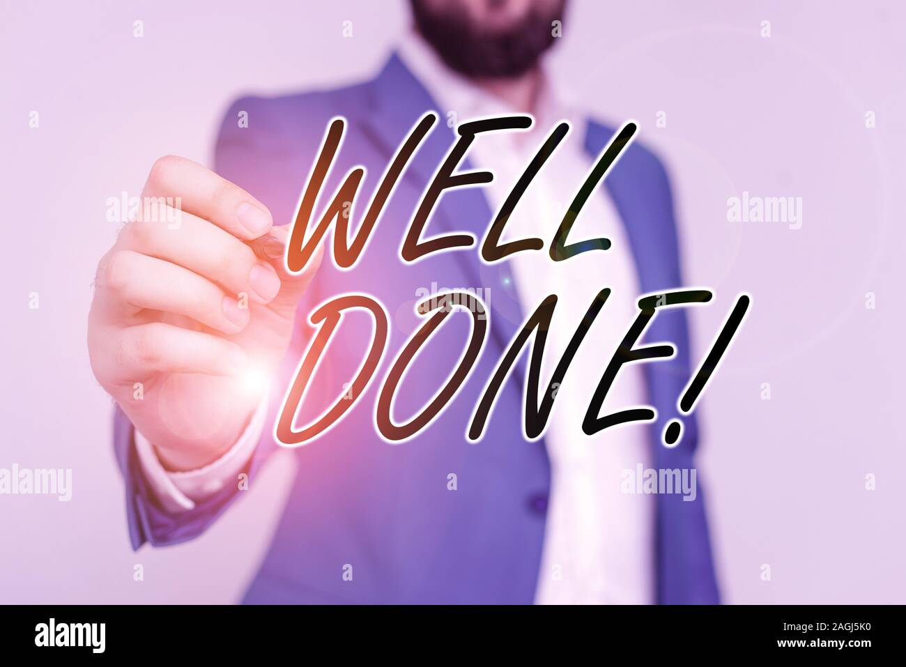 Word writing text Well Done. Business photo showcasing used praising ...