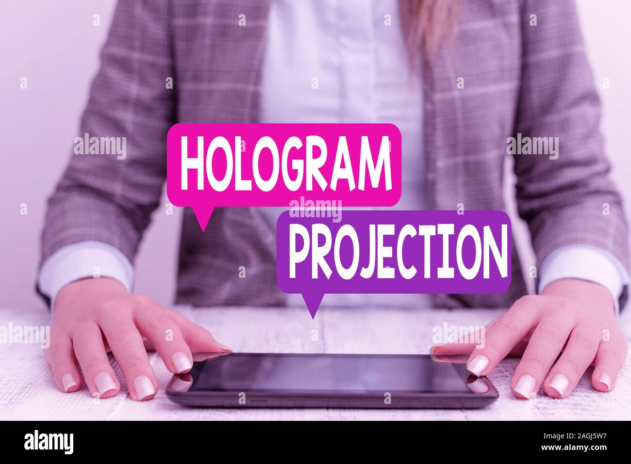 Hologram word cloud concept virtual hi-res stock photography and images ...