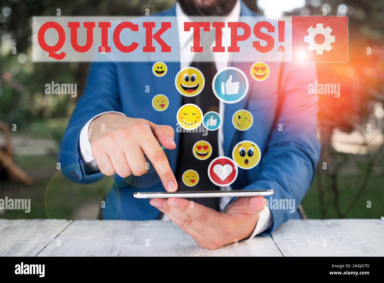 Conceptual hand writing showing Quick Tips. Concept meaning small but ...