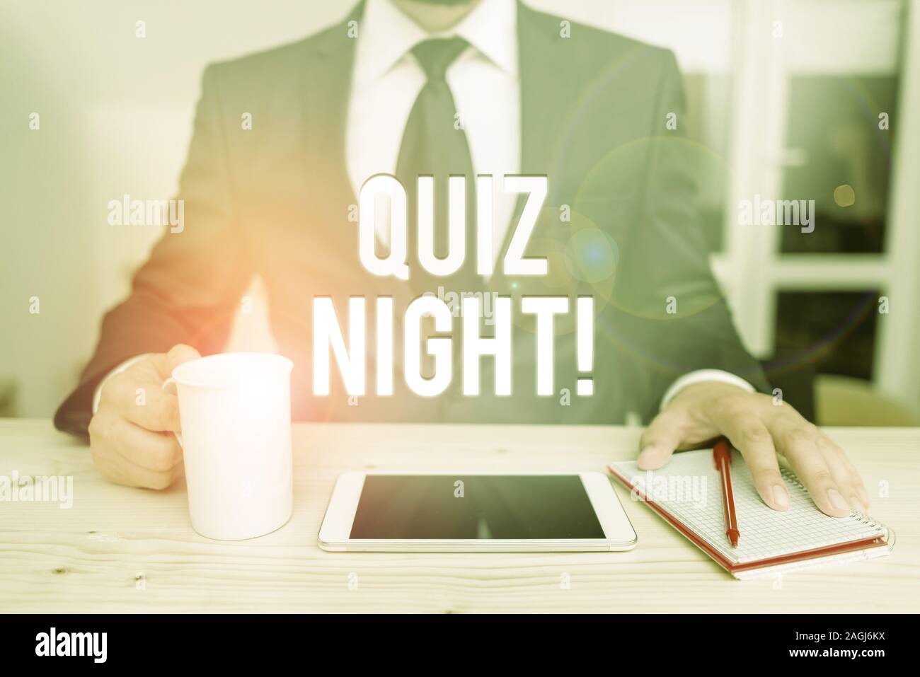 Conceptual hand writing showing Quiz Night. Concept meaning evening ...
