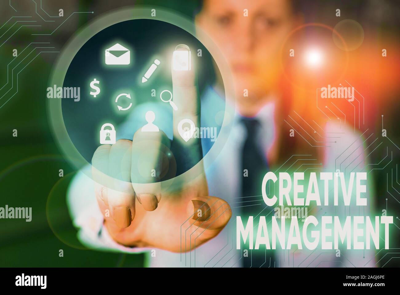 Conceptual hand writing showing Creative Management. Concept meaning ...