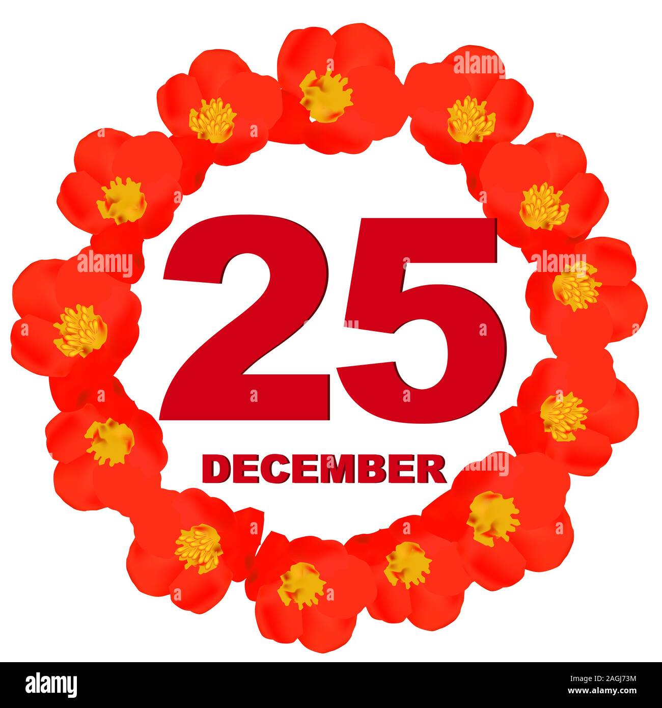 December 25 icon. For planning important day. Banner for holidays and ...