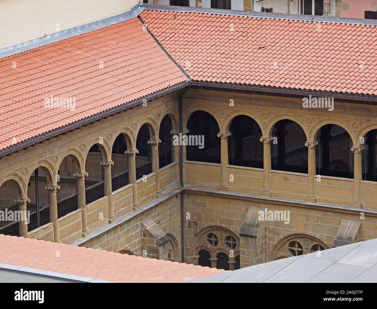 tiled roof of 16th century Dominican convent housing San Telmo Museum ...