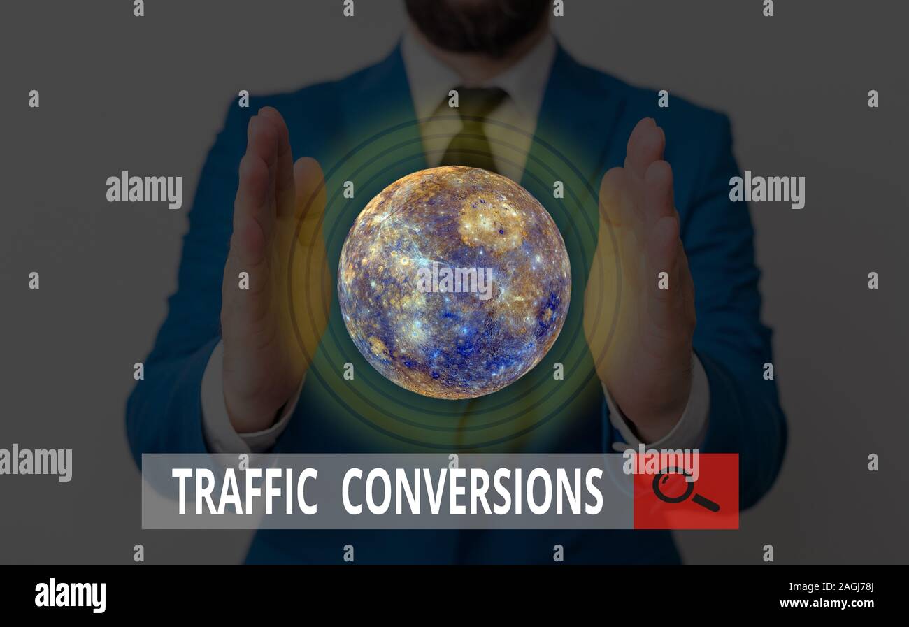 Text sign showing Traffic Conversions. Business photo showcasing ...