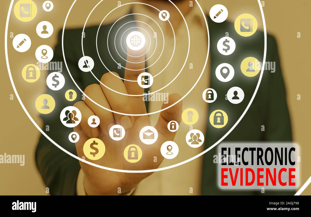 Conceptual hand writing showing Electronic Evidence. Concept meaning ...