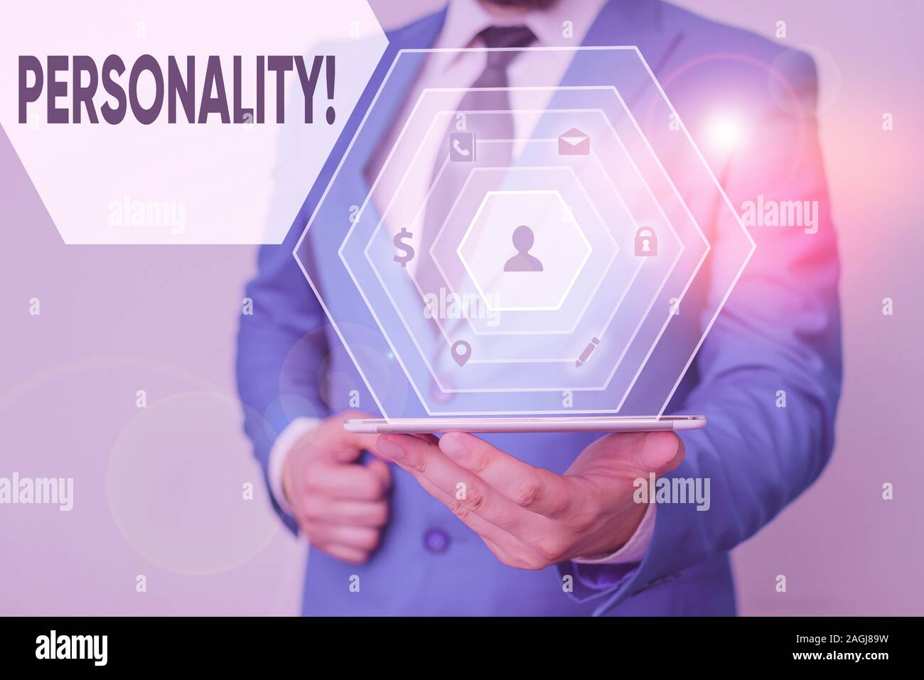 Text sign showing Personality. Business photo showcasing combination ...