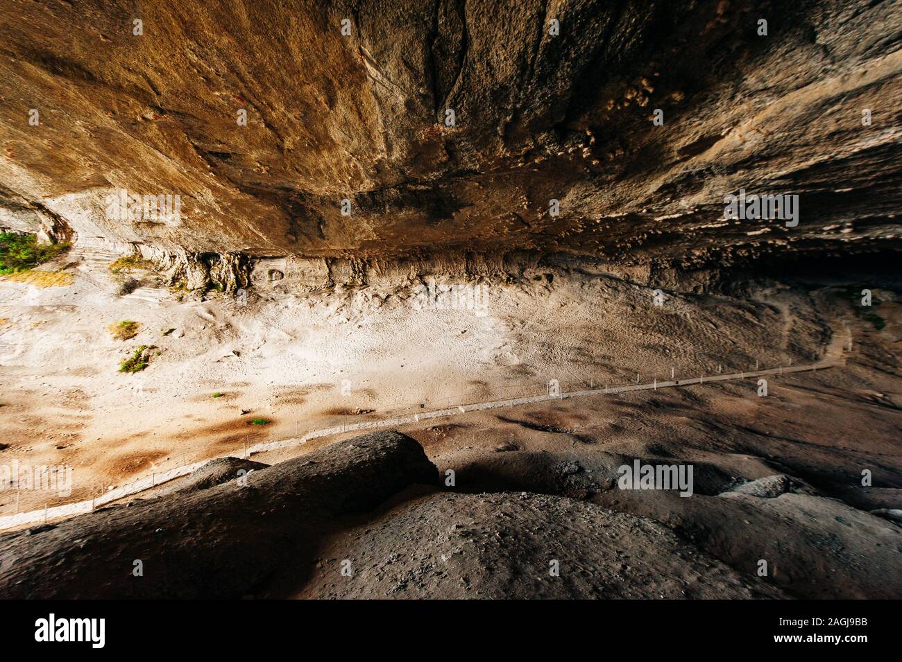 Milodon cave in Torres del Paine national park, Chile Stock Photo - Alamy