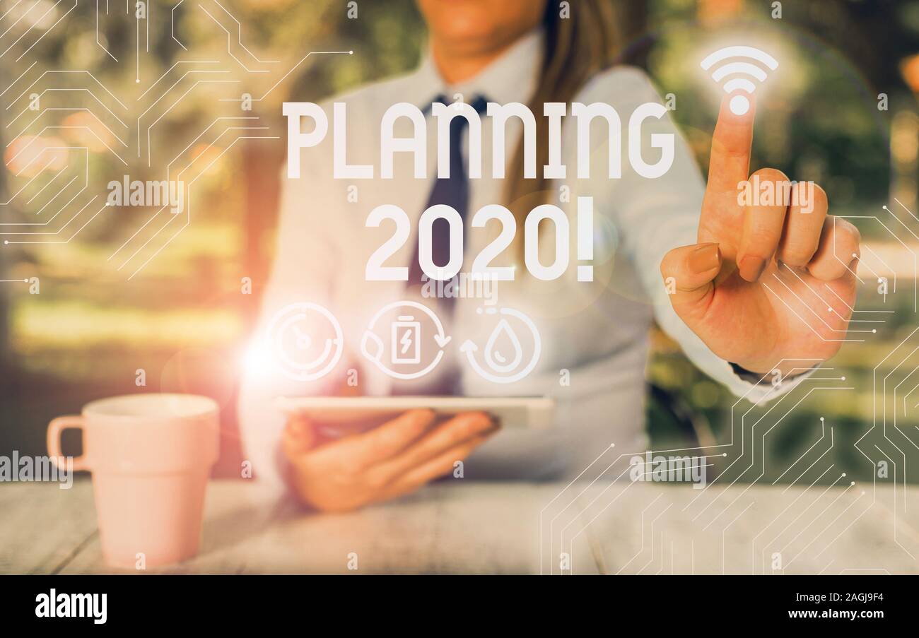 Conceptual hand writing showing Planning 2020. Concept meaning process ...