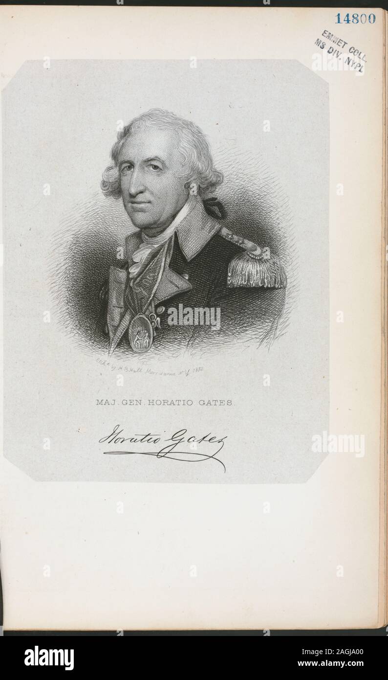 EM14800; Maj. Gen. Horatio Gates Stock Photo - Alamy