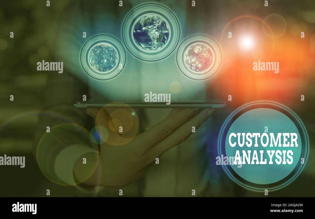 Writing note showing Customer Analysis. Business concept for systematic ...