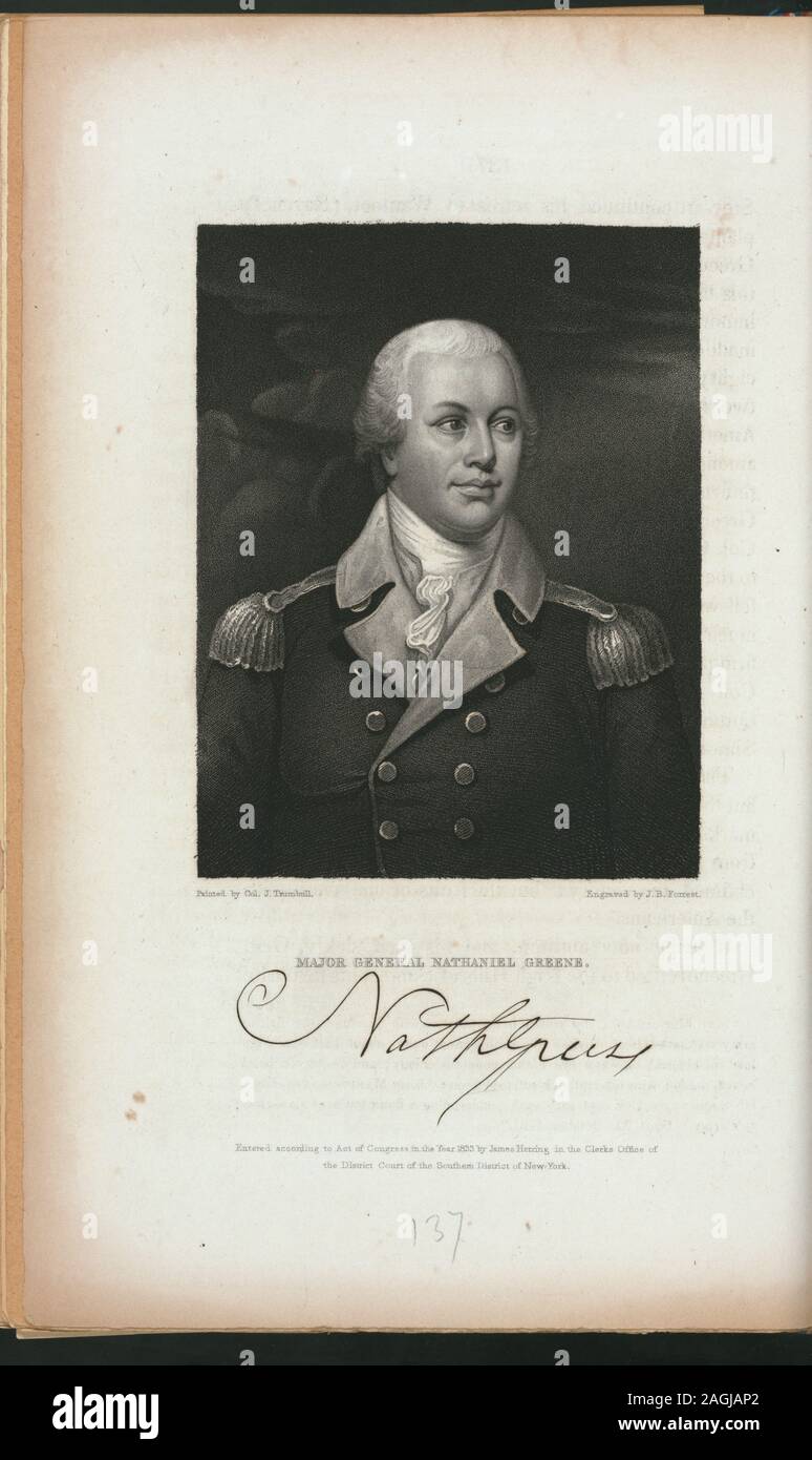 EM15455; Major General Nathaniel Greene Stock Photo - Alamy