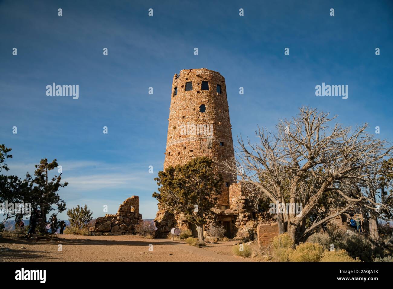 Desert View Watchtower of Grand Canyon National Park at Arizona Stock ...