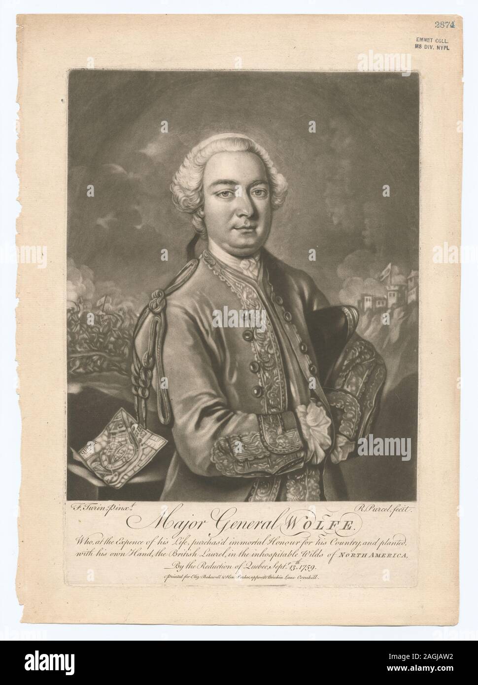 EM2874; Major General Wolfe, who, at the expence of his life, purchas'd ...