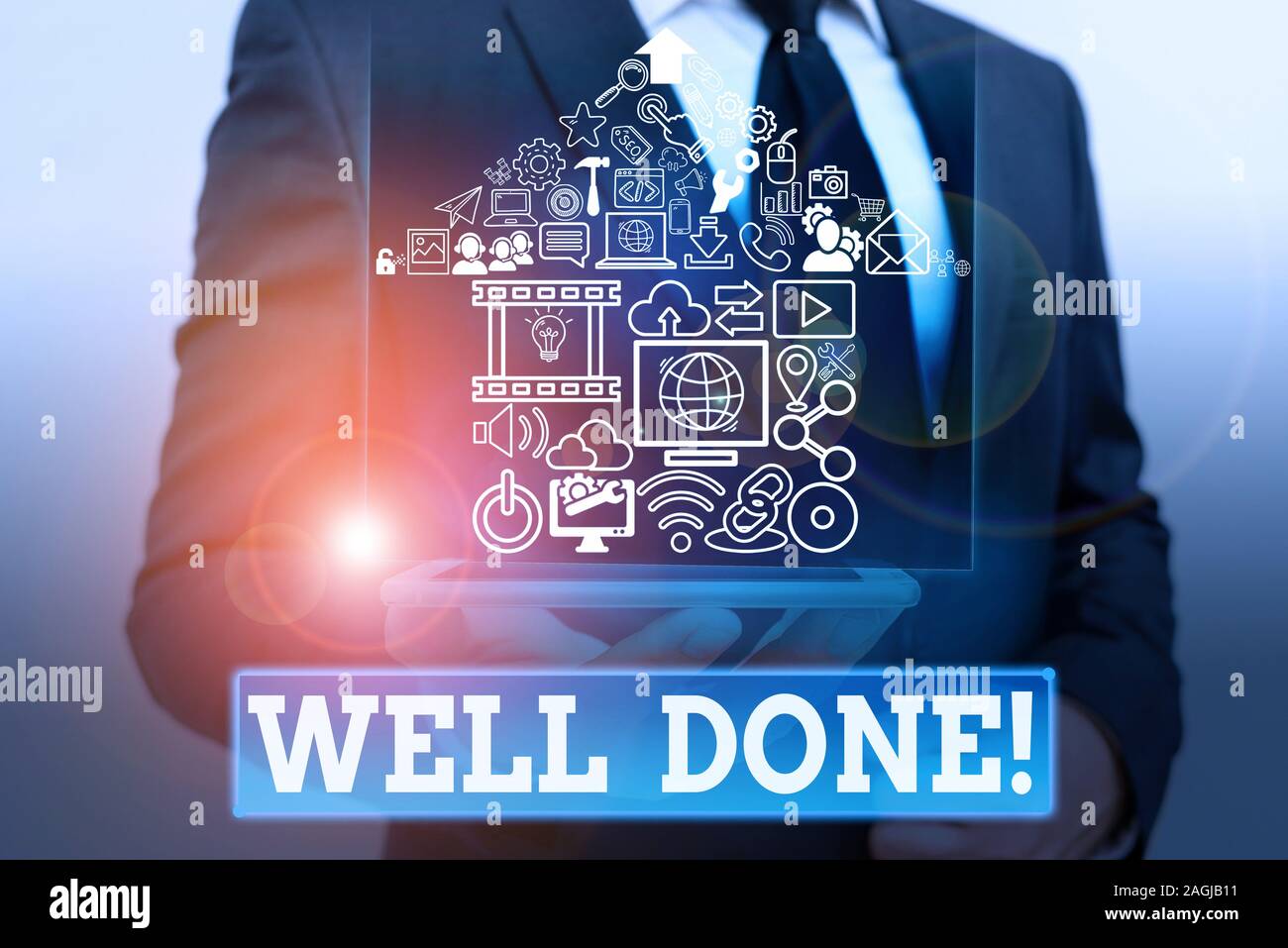 Writing note showing Well Done. Business concept for used praising ...