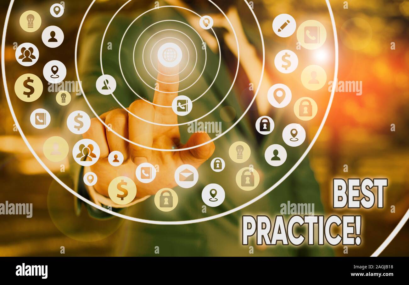 Word writing text Best Practice. Business photo showcasing commercial ...