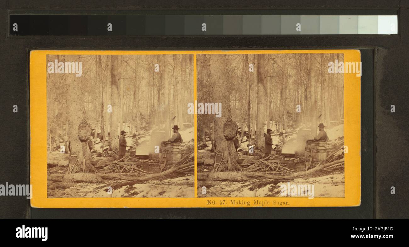 Making maple sugar Making maple sugar.; Making maple sugar Stock Photo ...