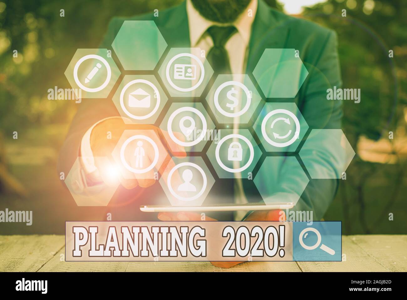 Writing note showing Planning 2020. Business concept for process of ...