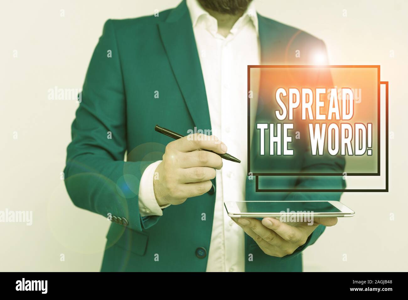 Handwriting text writing Spread The Word. Conceptual photo share the ...