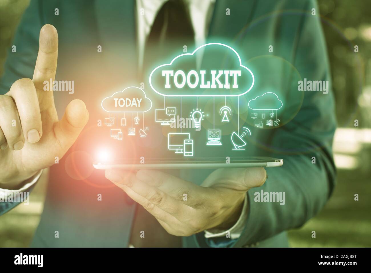 Writing note showing Toolkit. Business concept for set of tools kept in ...