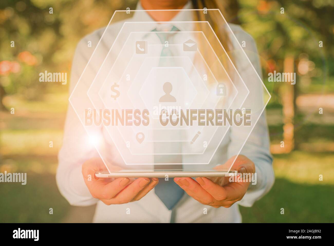Handwriting text writing Business Conference. Conceptual photo discuss ...