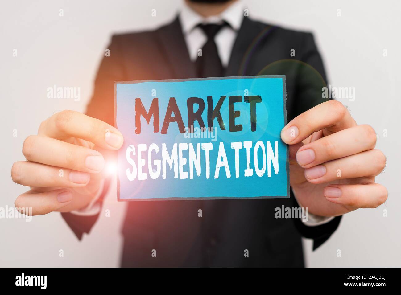 Writing note showing Market Segmentation. Business concept for dividing ...