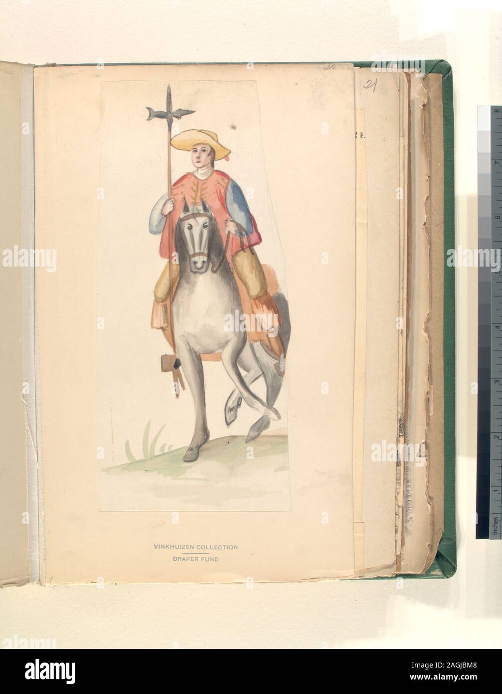 There is neither a date not caption on this image.; Man mounted on ...