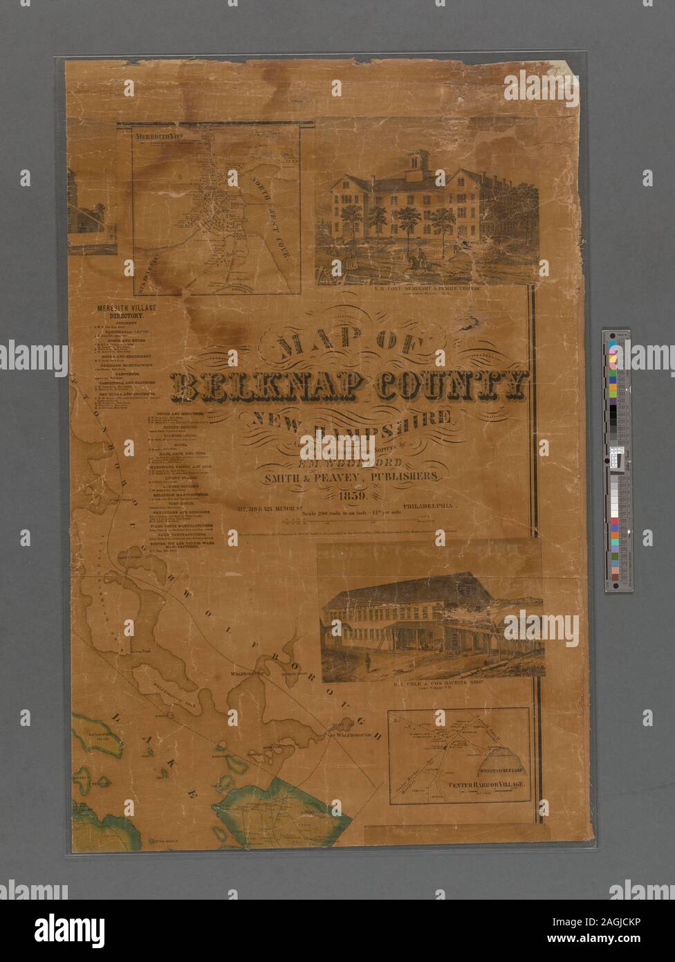 Mapping the Nation (NEH grant, 2015-2018); Map of Belknap County, New ...