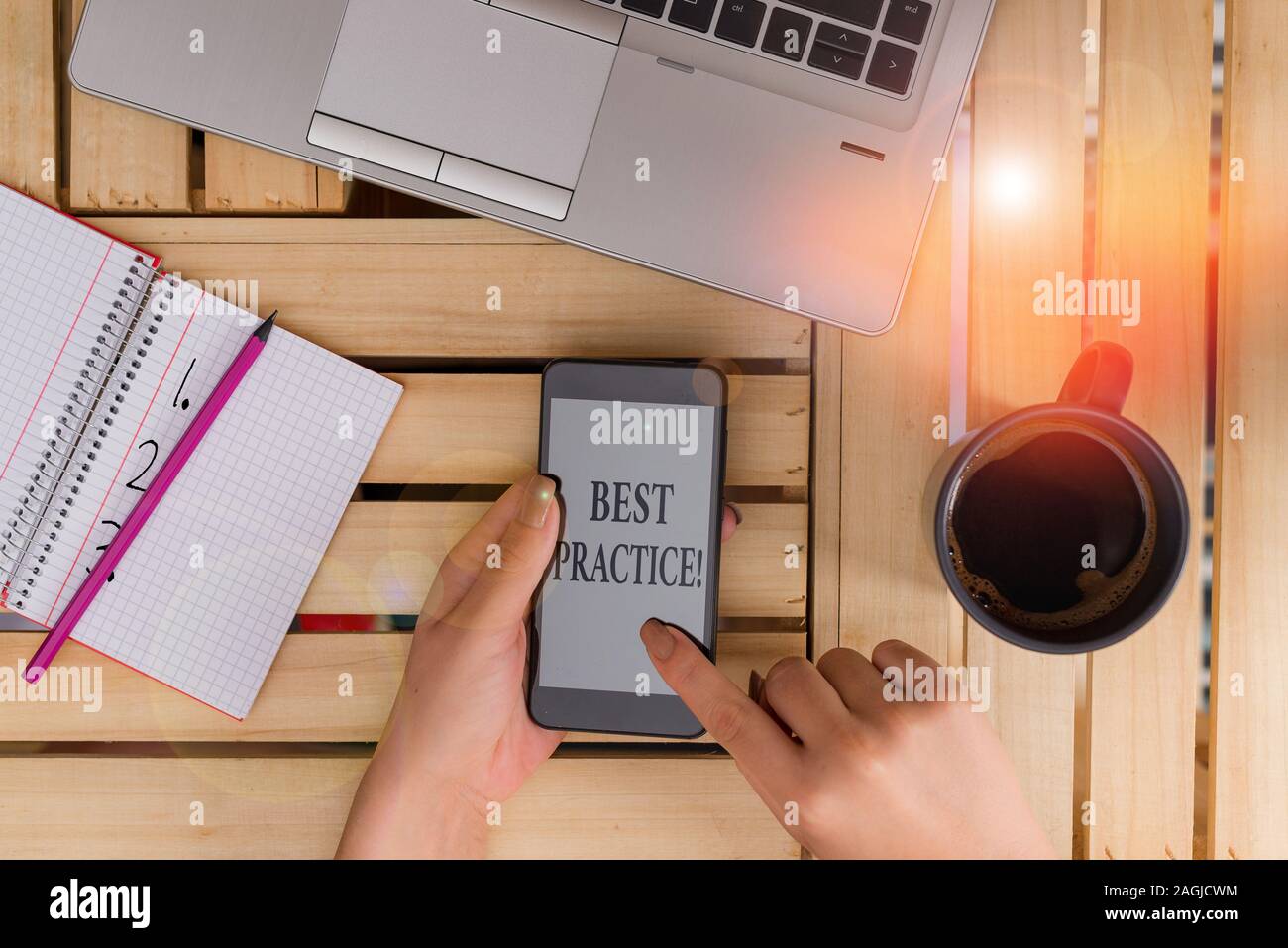 Writing note showing Best Practice. Business concept for commercial ...