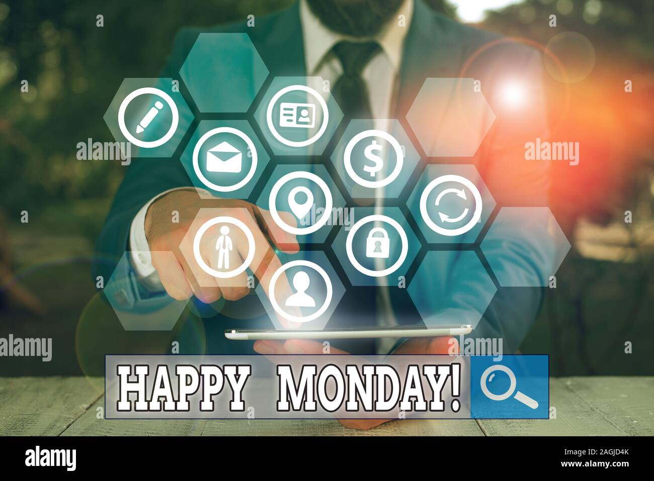Writing note showing Happy Monday. Business concept for telling that ...