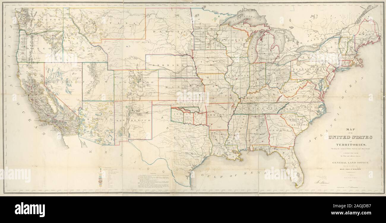 Relief shown by hachures. Also shows locations of selected mineral ...