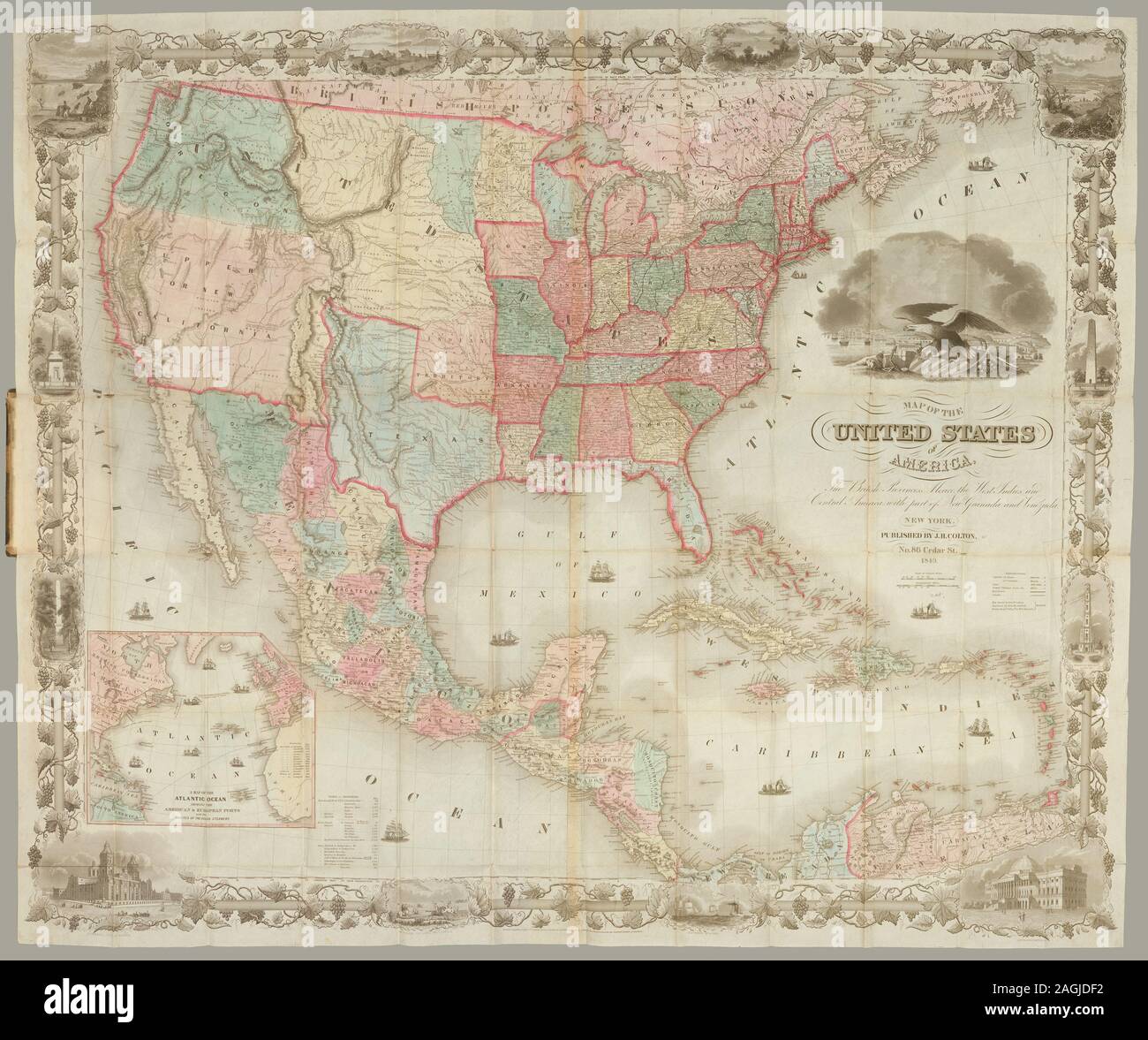 Atlantic ocean map routes hi-res stock photography and images - Alamy
