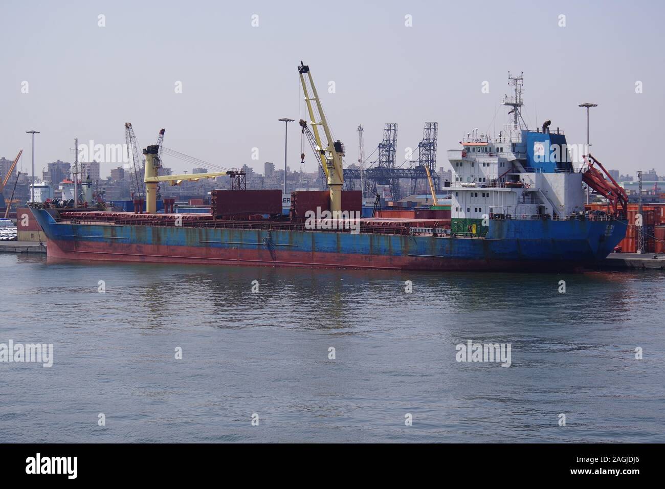 Alexandria Docks, quay, wharfe, Egypt Stock Photo - Alamy