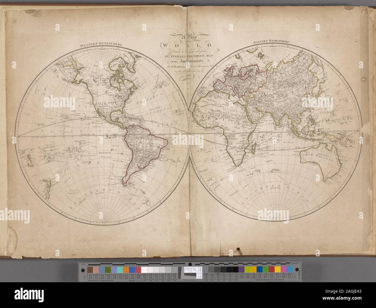 Map of the world drawn and engraved from D'Anville's two sheet map with ...
